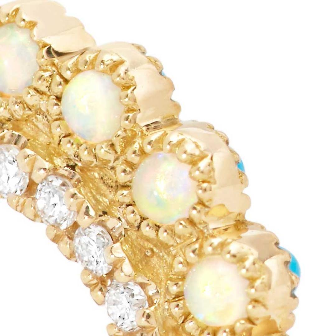 Turquoise, opal and diamond huggie earring | Maria Tash | The Jewellery ...