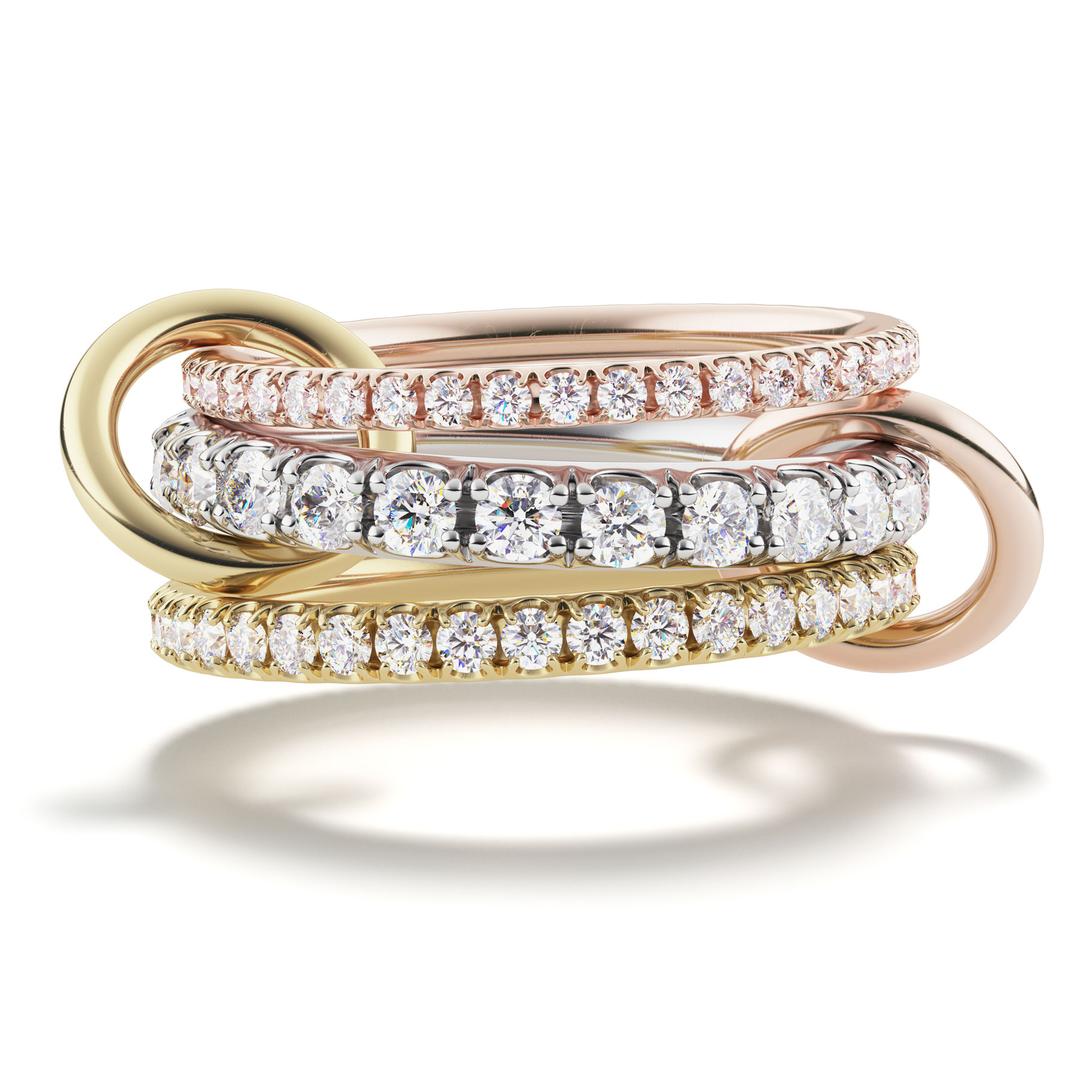 Anath champagne diamond stack ring | Spinelli Kilcollin | The Jewellery ...