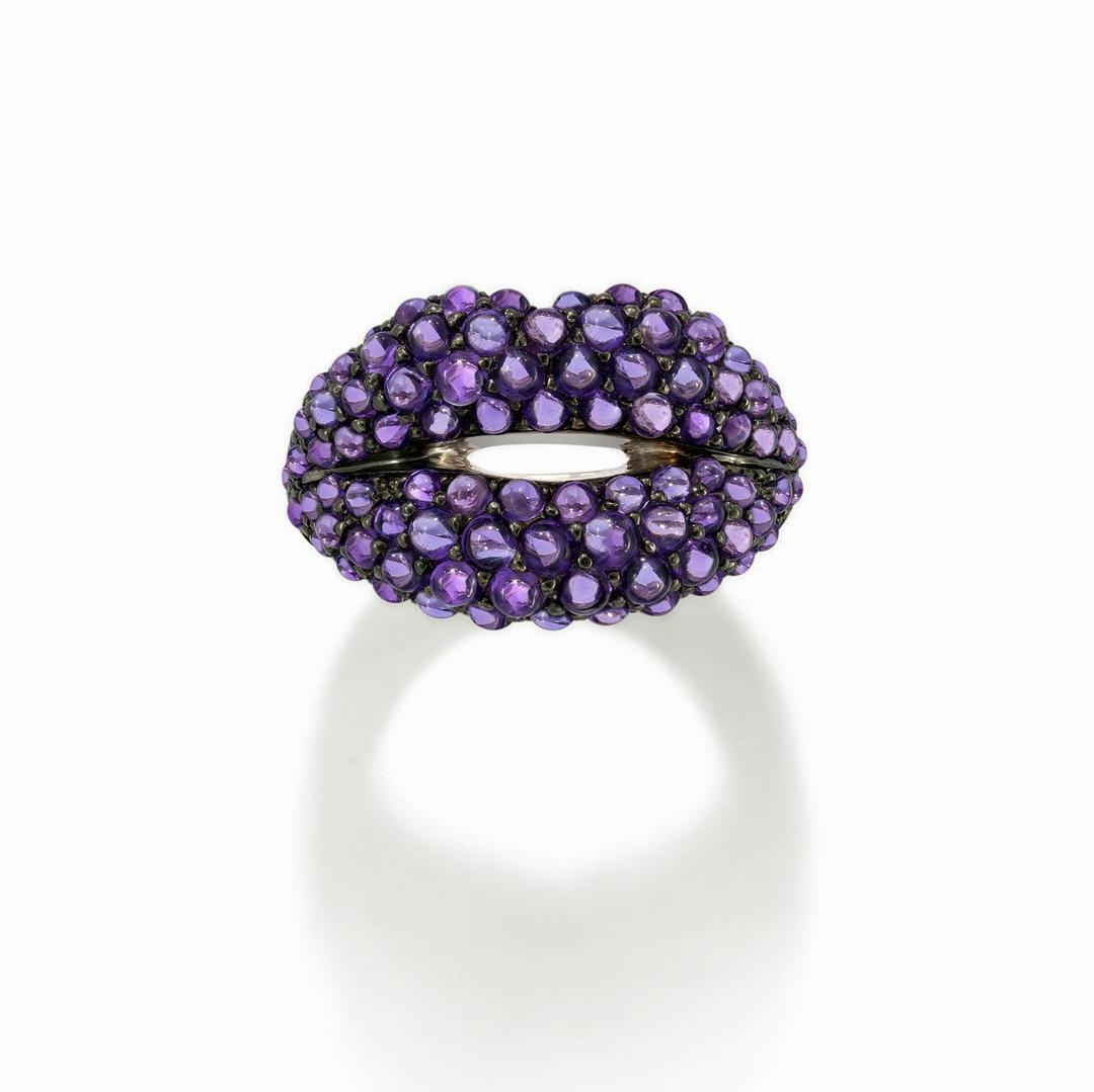 Hot Lips amethyst ring in white gold | Solange Azagury-Partridge | The ...