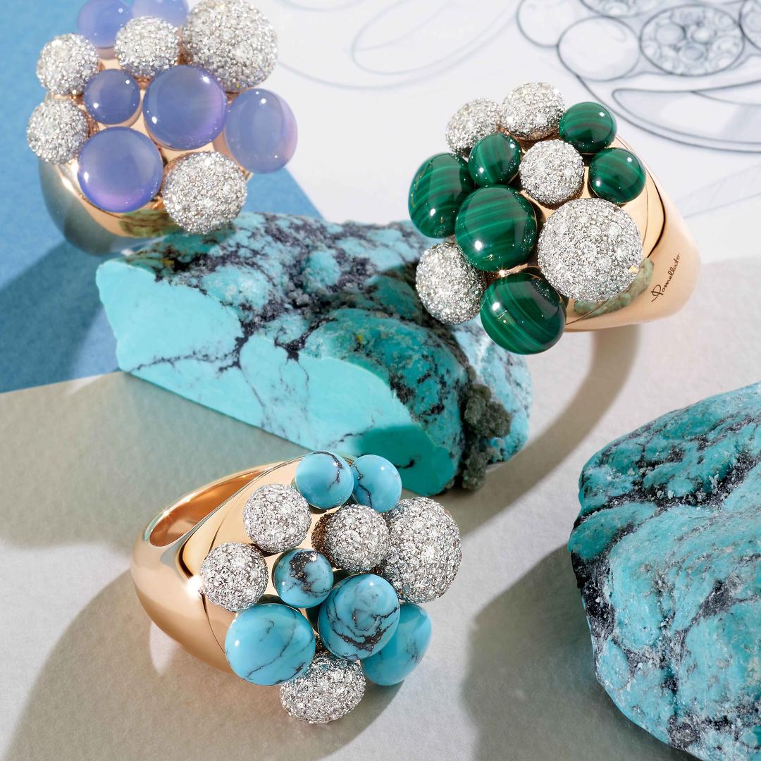Mora ring with malachite and diamond by Pomellato | Pomellato | The ...