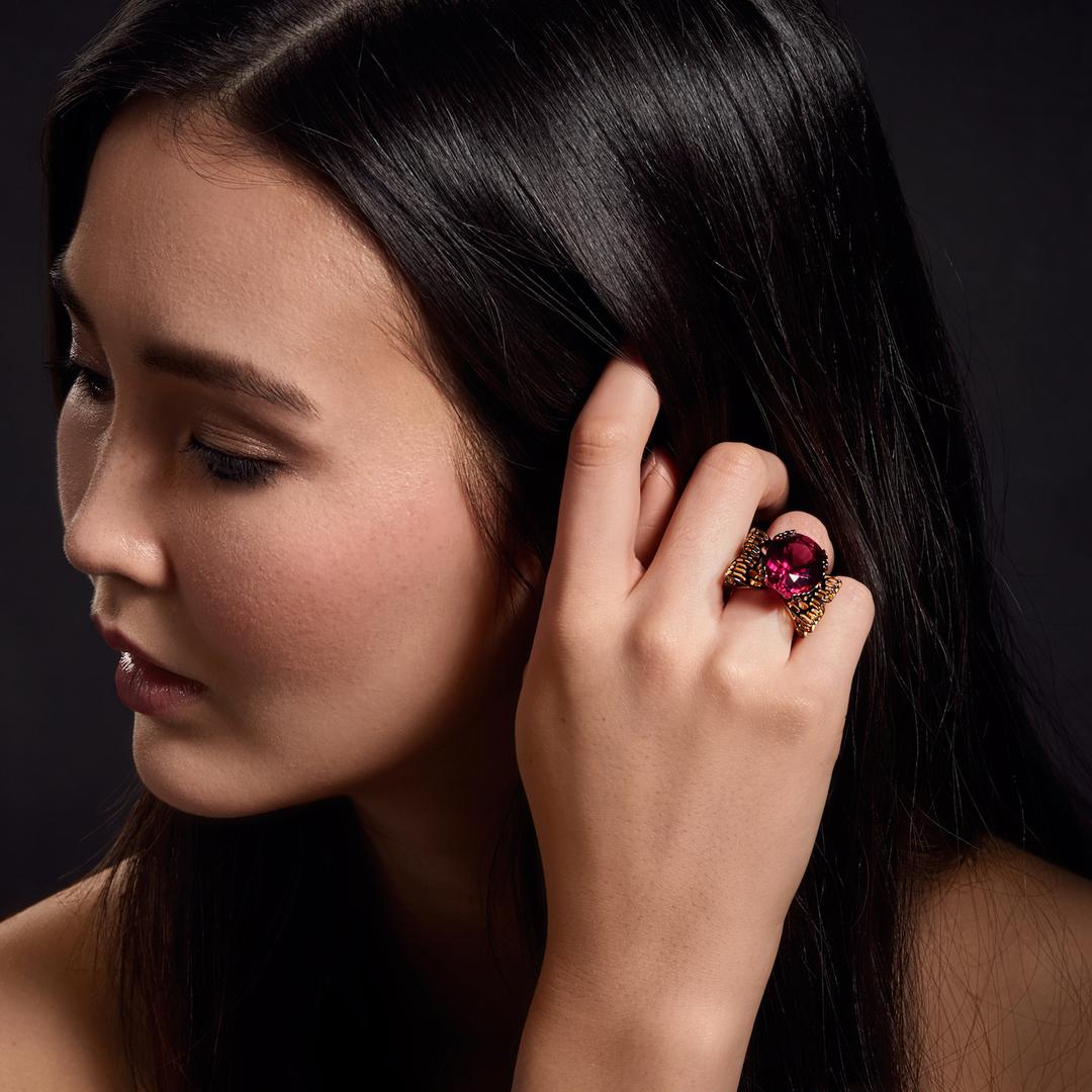 Pink tourmaline Butterfly ring | Ming Jewellery | The Jewellery Editor