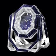 Emerald Time clock with mirror on the reverse | Harry Winston | The ...