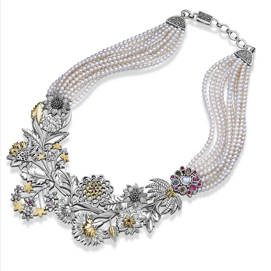 Beaded Spring necklace by Azza Fahmy | Azza Fahmy Jewellery | The ...