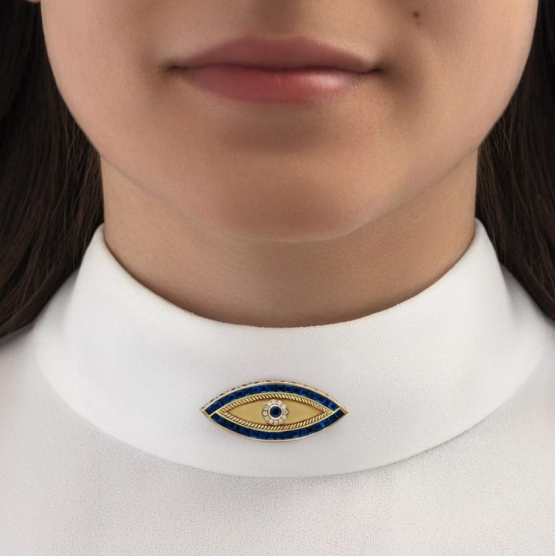 Eye brooch by Azza Fahmy | Azza Fahmy Jewellery | The Jewellery Editor