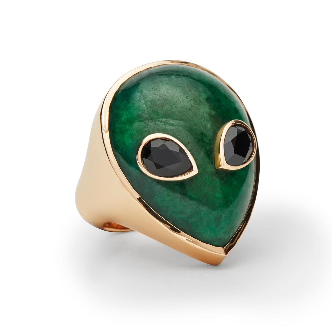 Jade and black spinel Alien ring | Alina Abegg | The Jewellery Editor