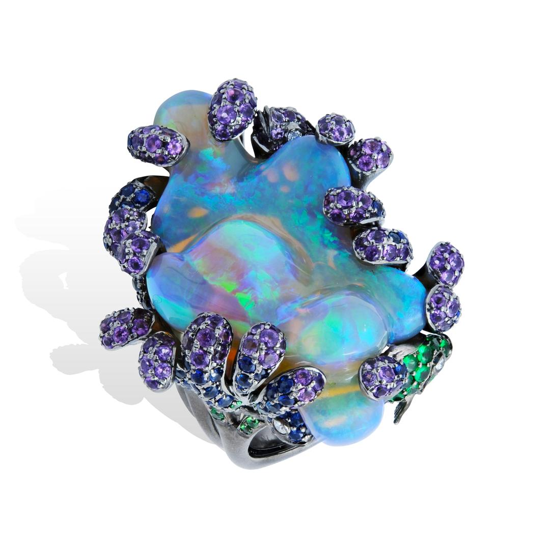 Femme Fatale Mexican anhydrous opal ring | Katherine Jetter | The ...
