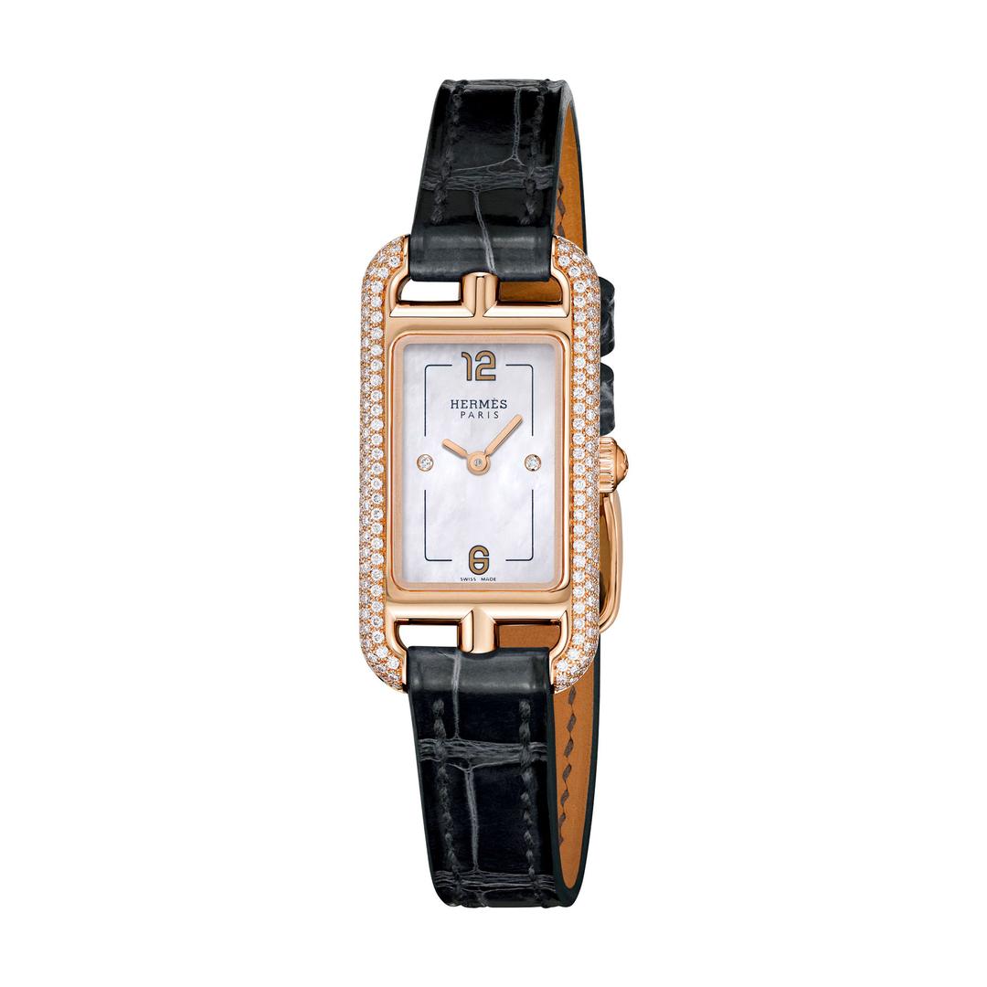Nantucket Très Petit watch with diamonds | Hermès | The Jewellery Editor