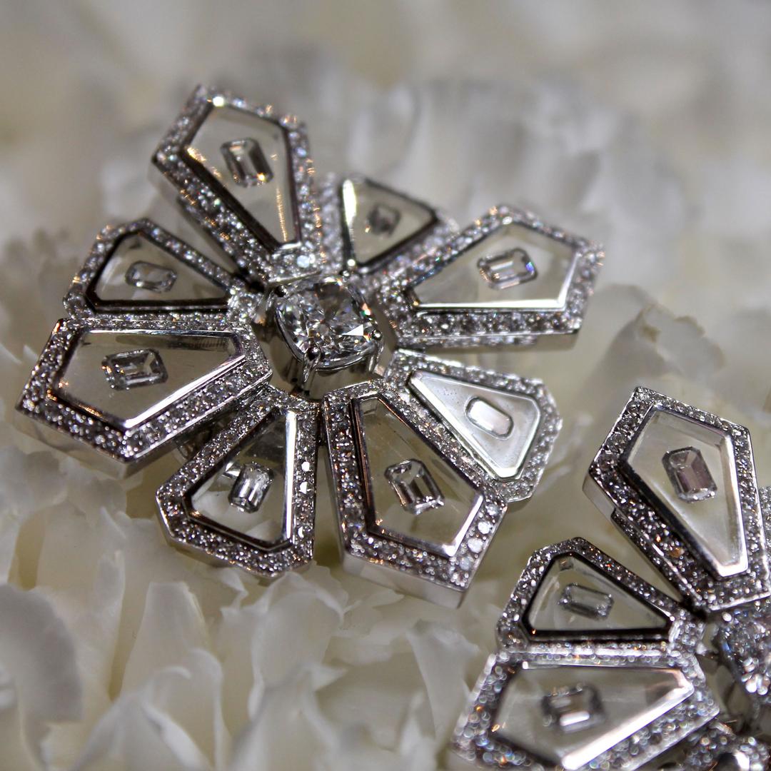 Universe translucent enamel Daisy earrings | Nikos Koulis | The ...