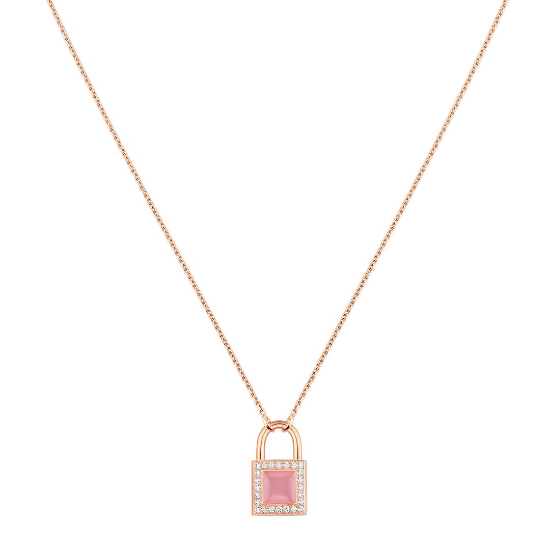Lockit pink jadeite pendant with diamonds | Louis Vuitton | The ...