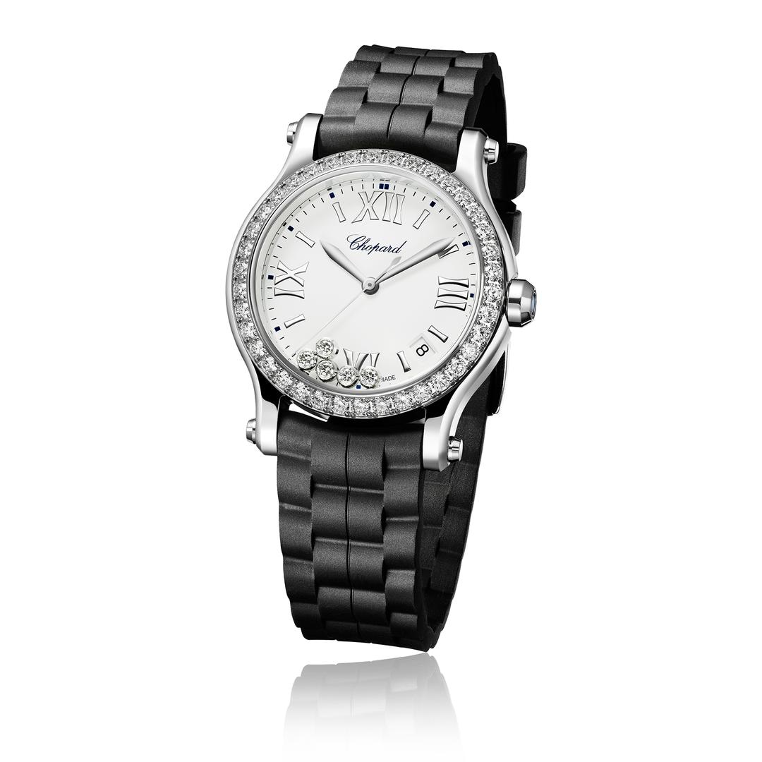 Happy Sport watch with diamond bezel | Chopard | The Jewellery Editor