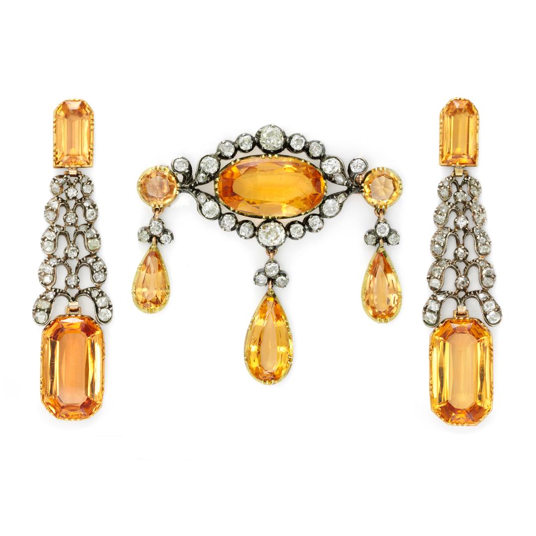 Georgian imperial topaz demi-parure | Simon Teakle | The Jewellery Editor