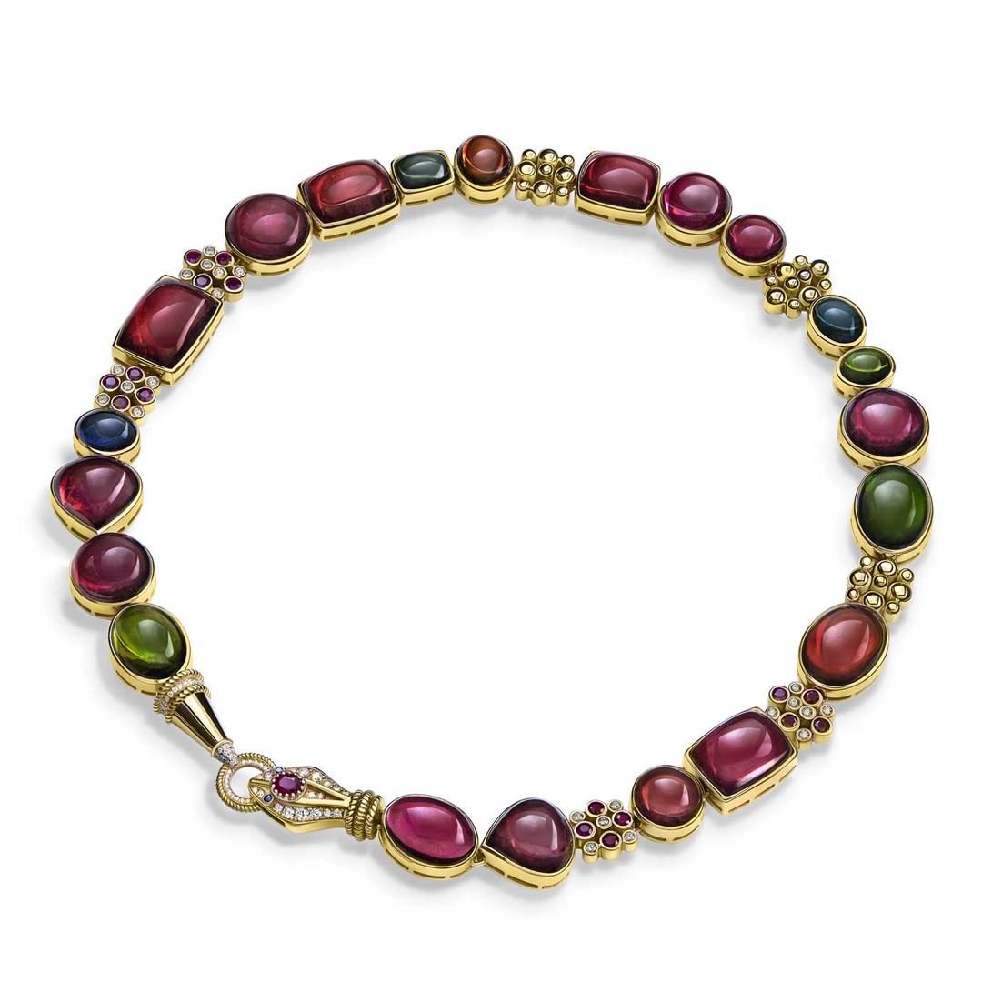 Cabochon Snake necklace by Azza Fahmy | Azza Fahmy Jewellery | The ...