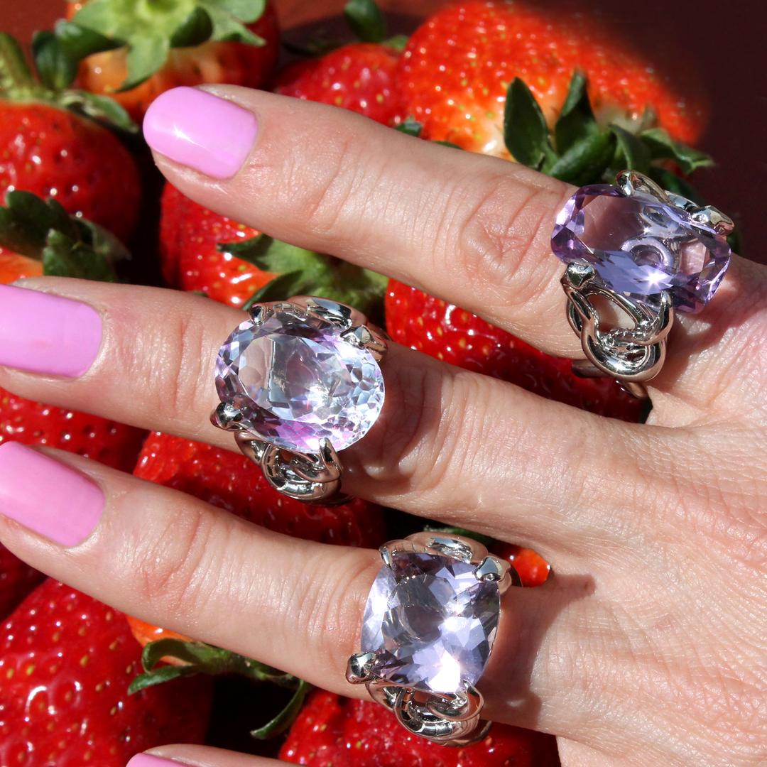 Sarpa pink amethyst ring | AENEA | The Jewellery Editor