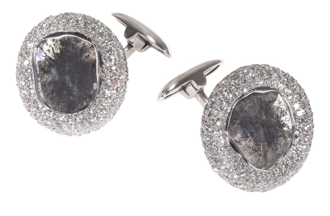 Pavé rose gold cufflinks with cognac diamonds | David Yurman | The ...