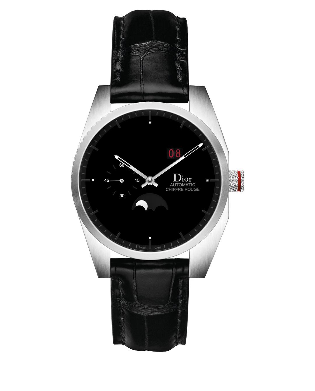 Chiffre Rouge Chiffre Rouge C03 Moon phase in steel with black ...