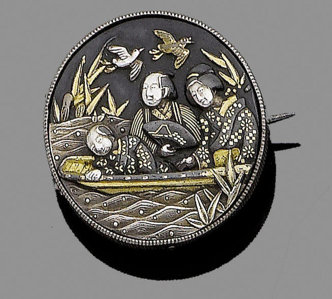 Bonhams-A-Shakudo-brooch-circa-1860