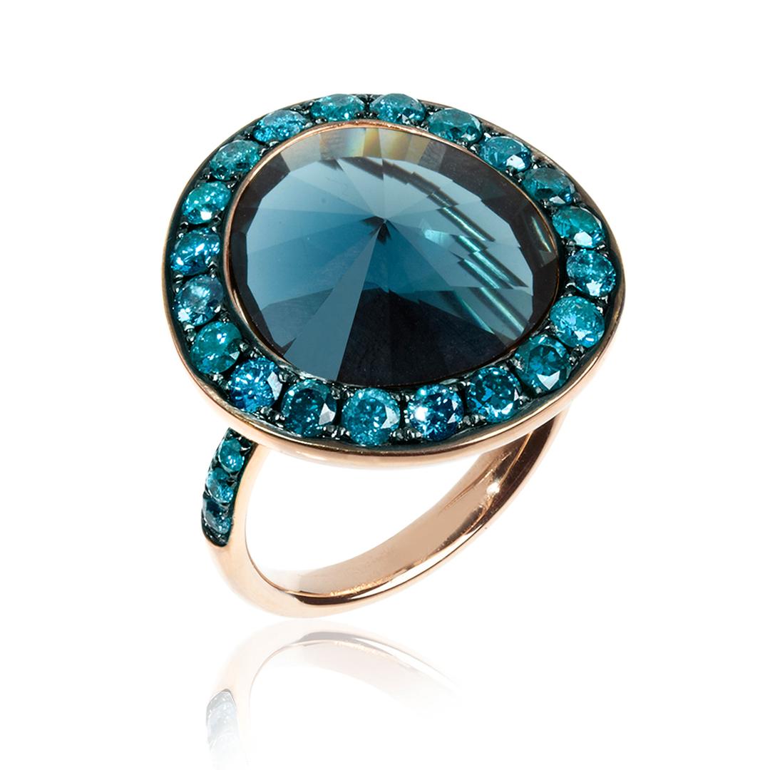 Dusty Diamond London Blue topaz ring | Annoushka | The Jewellery Editor