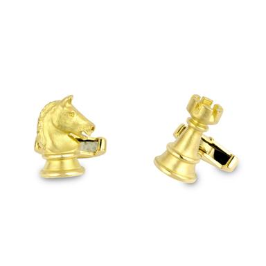 Chess Piece gold cufflinks | Deakin & Francis | The Jewellery Editor