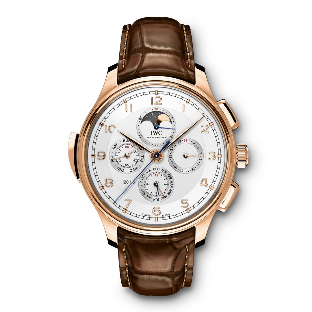 Portugieser Grande Complication Moon-phase watch in rose gold | IWC ...