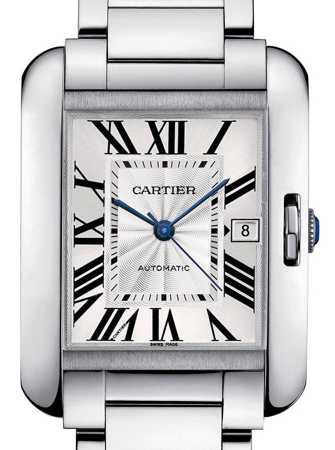 Cartier. Tank Anglaise watch, Large model, 18-carat