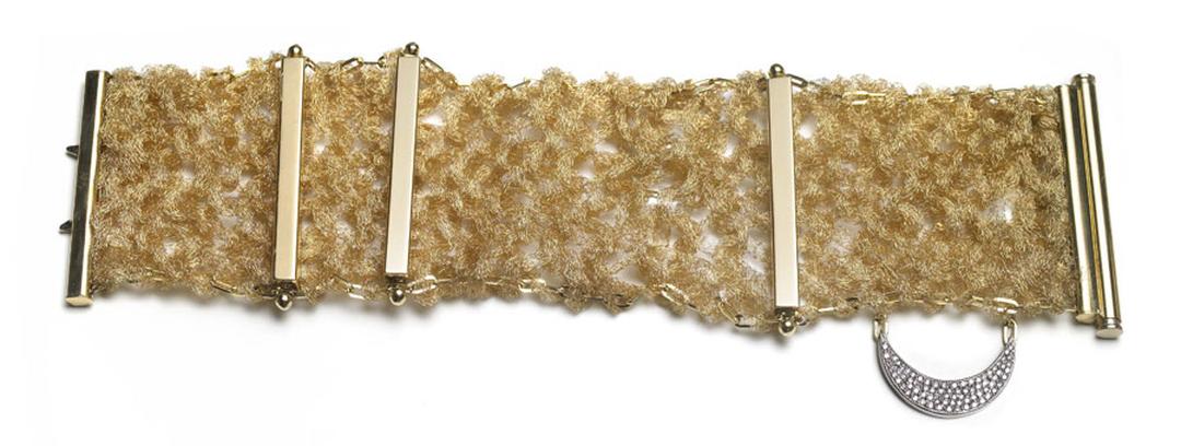 Alexandra-Jefford-1001-Night-18ct-yellow-gold-knitted-cuff-w