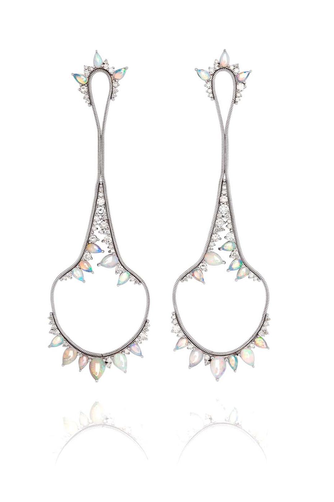 Fernando Jorge Electric earrings with opals and diamonds,