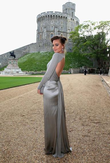Margot Robbie wore a backless Ralph Lauren evening dress