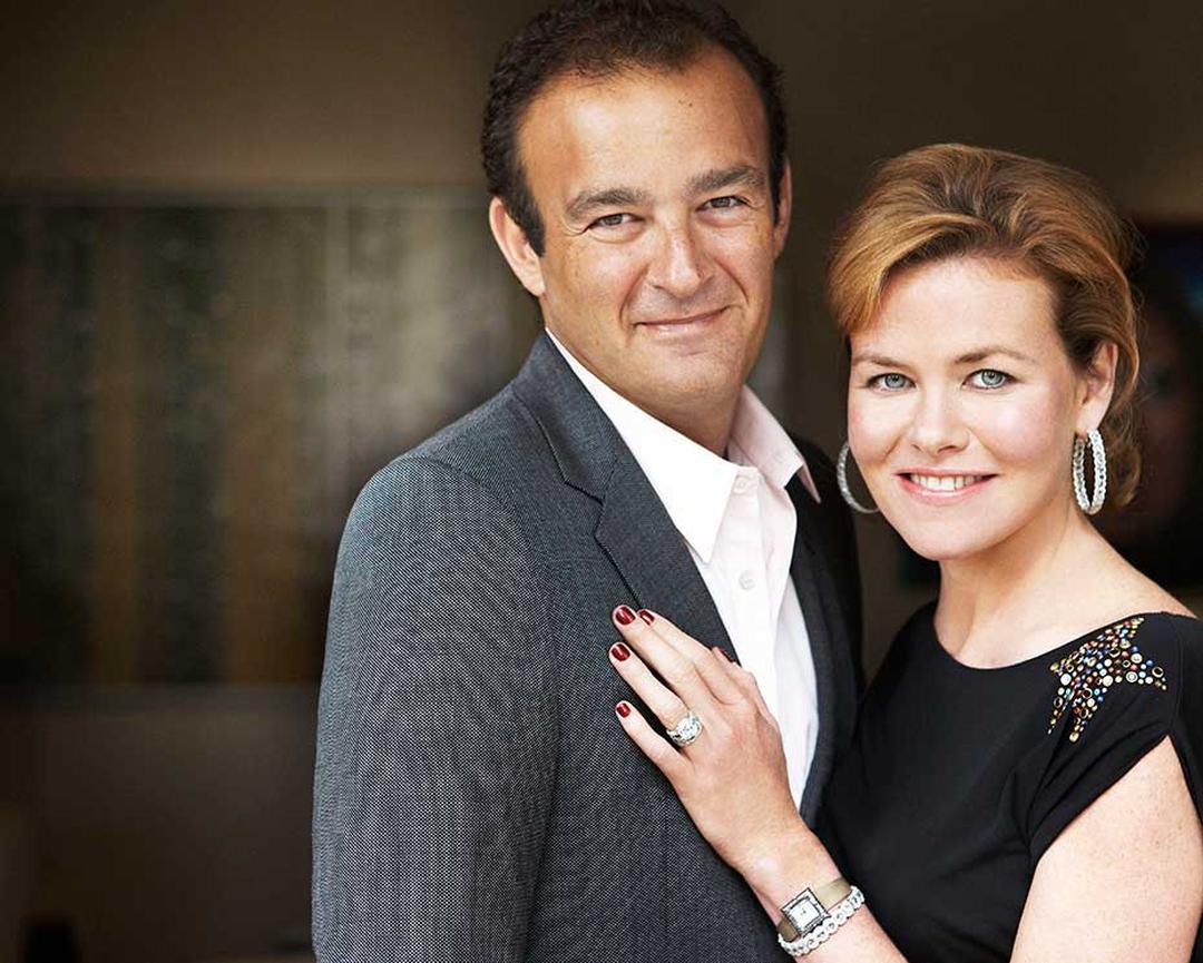 Jeremy and Erin Morris with Erin wearing her David Morris