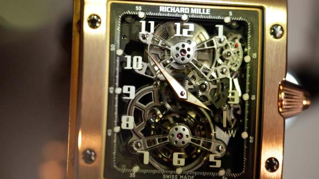 Richard Mille Extra Flat Tourbillon watch in rose gold,