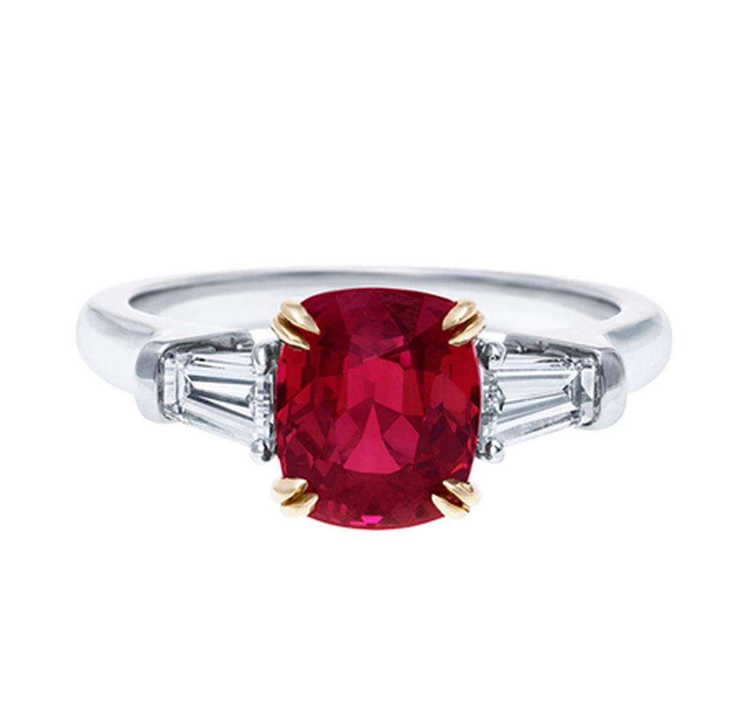 Harry Winston Classic Winston cushion-cut ruby engagement