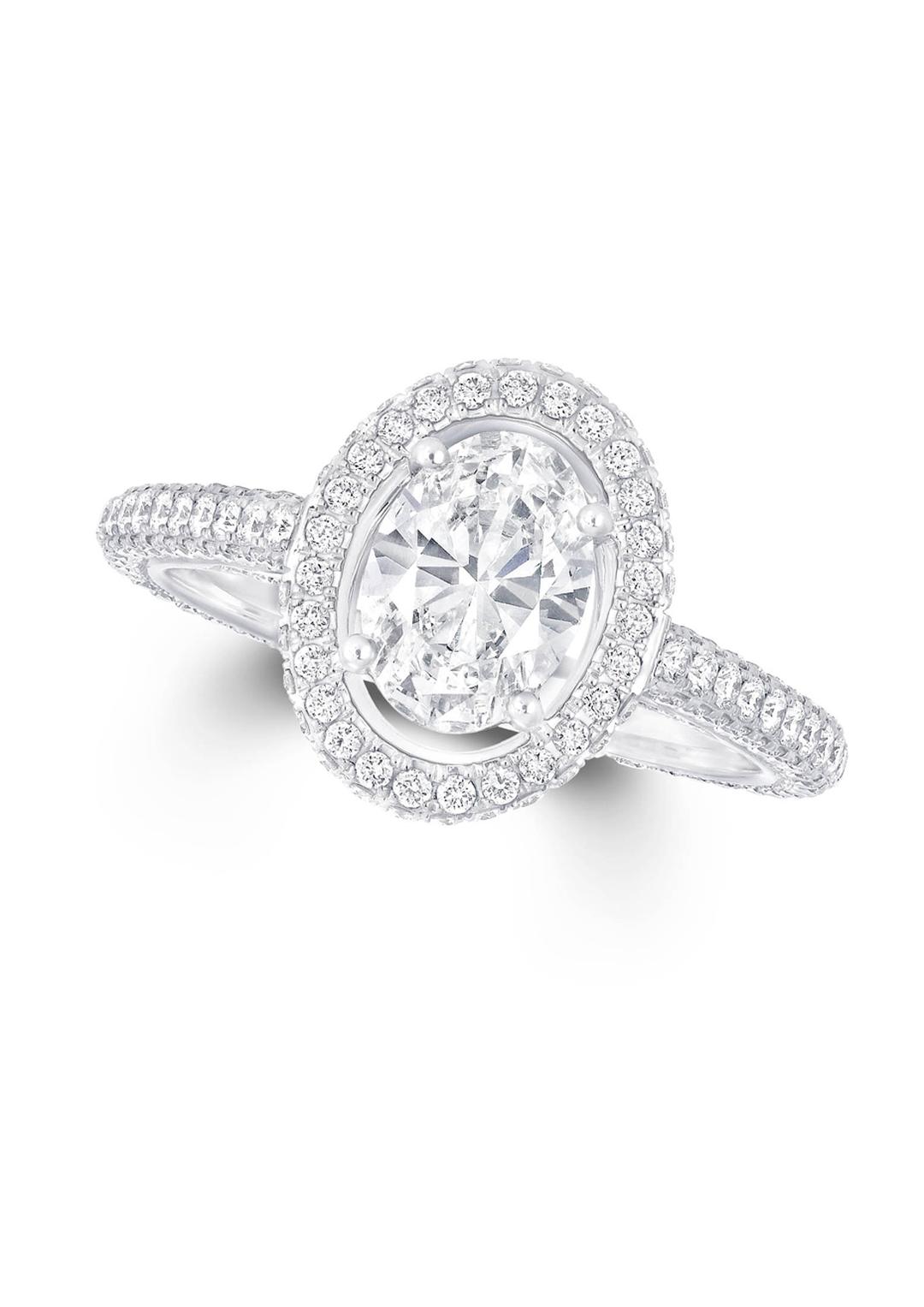 Graff Constellation halo-style diamond engagement ring