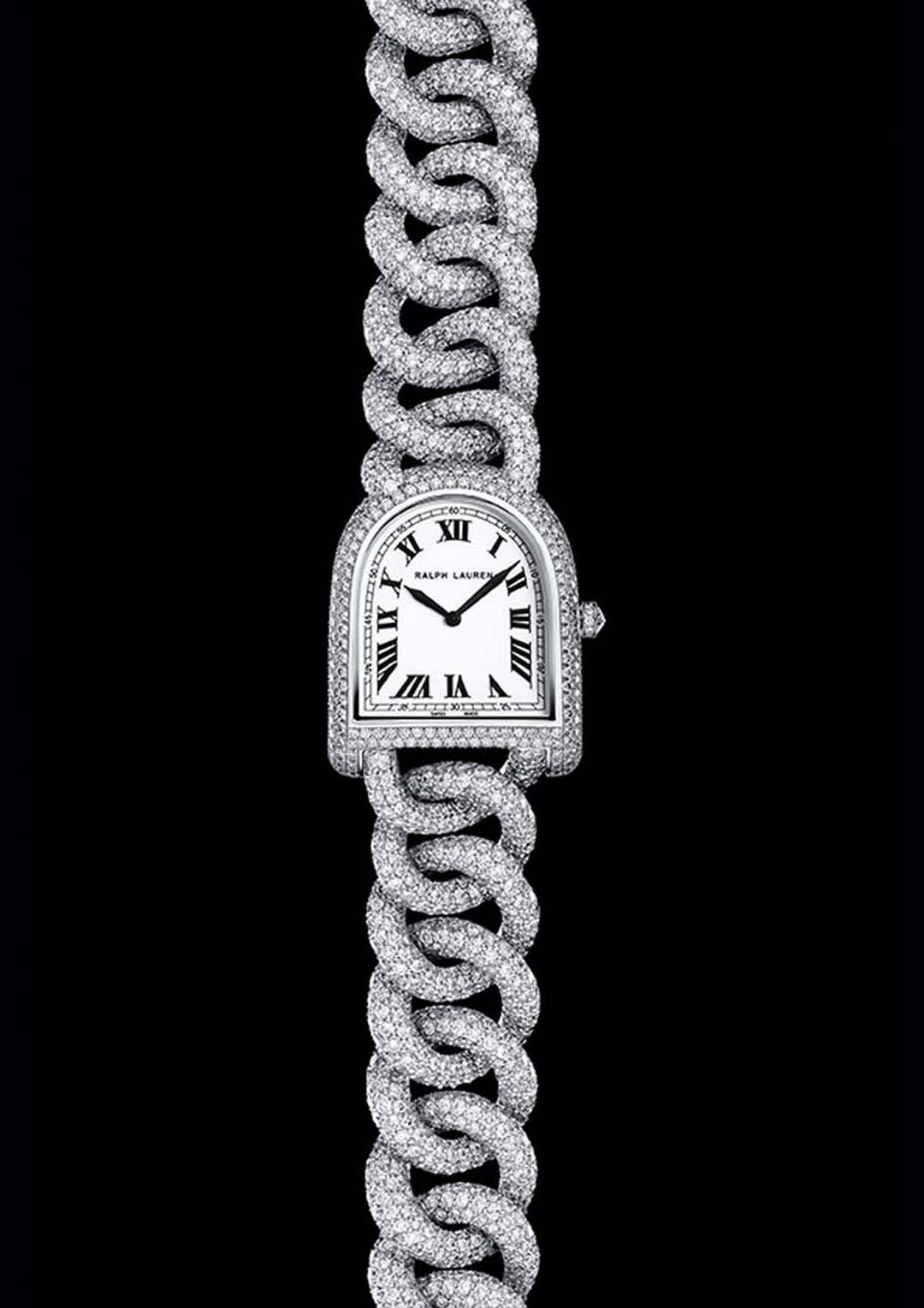 The most opulent Ralph Lauren Stirrup watch is the Petite
