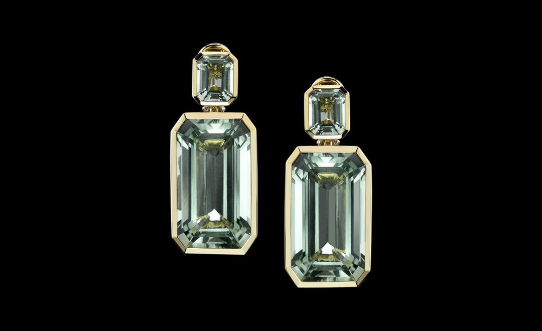 Angelina Jolie's green beryl earrings made in collaboration